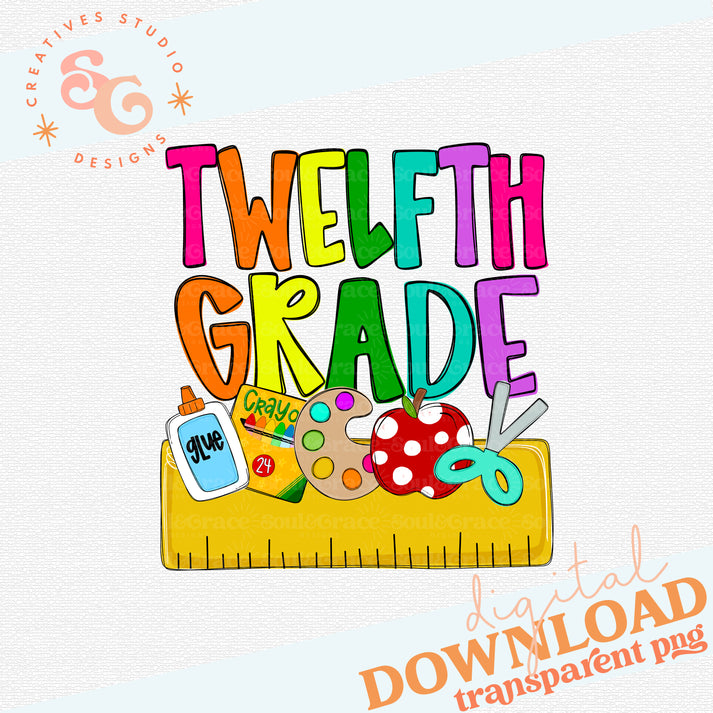 Back to School Name Plate TWELFTH GRADE – Soul & Grace Designs