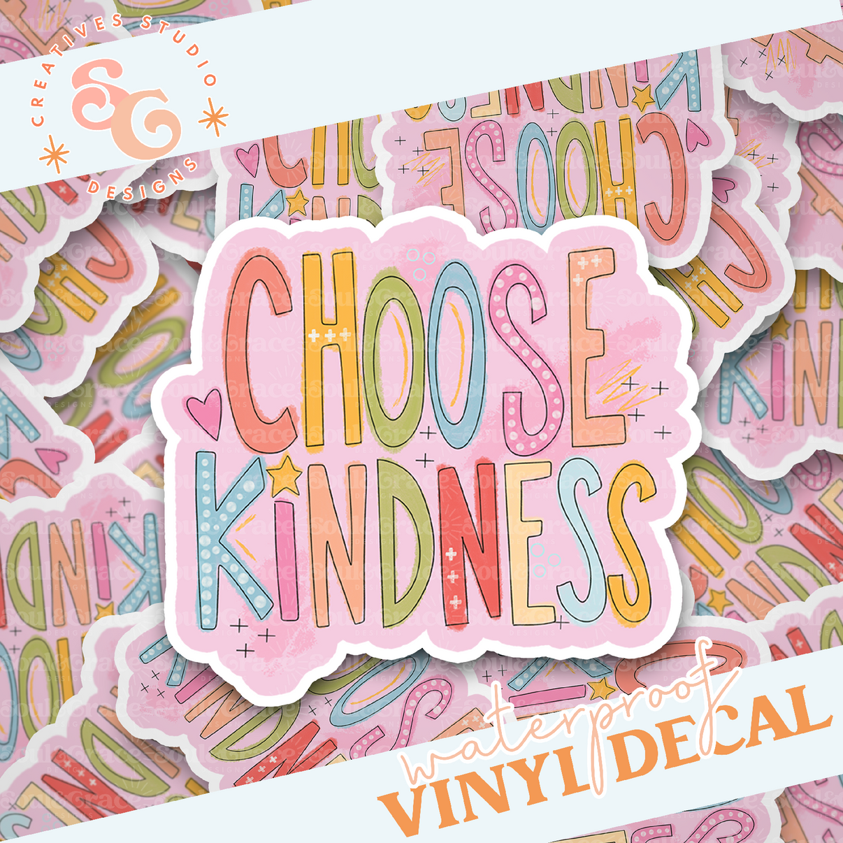 Choose Kindness Sticker Vinyl Decal – Soul & Grace Designs