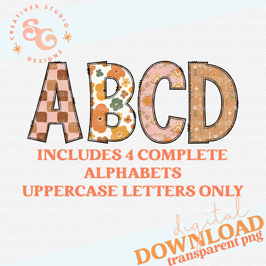 Fall Boho Alphabet Sets - 4 Complete Alphabets Included – Soul & Grace ...