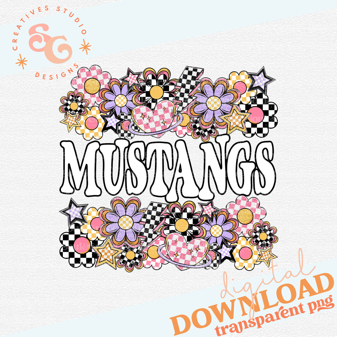 Funky Flowers Mascots MUSTANGS – Soul & Grace Designs