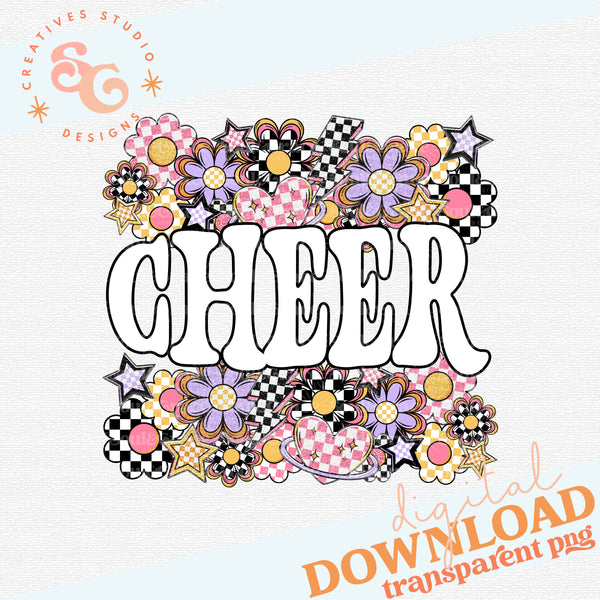 Funky Flowers Words CHEER – Soul & Grace Designs