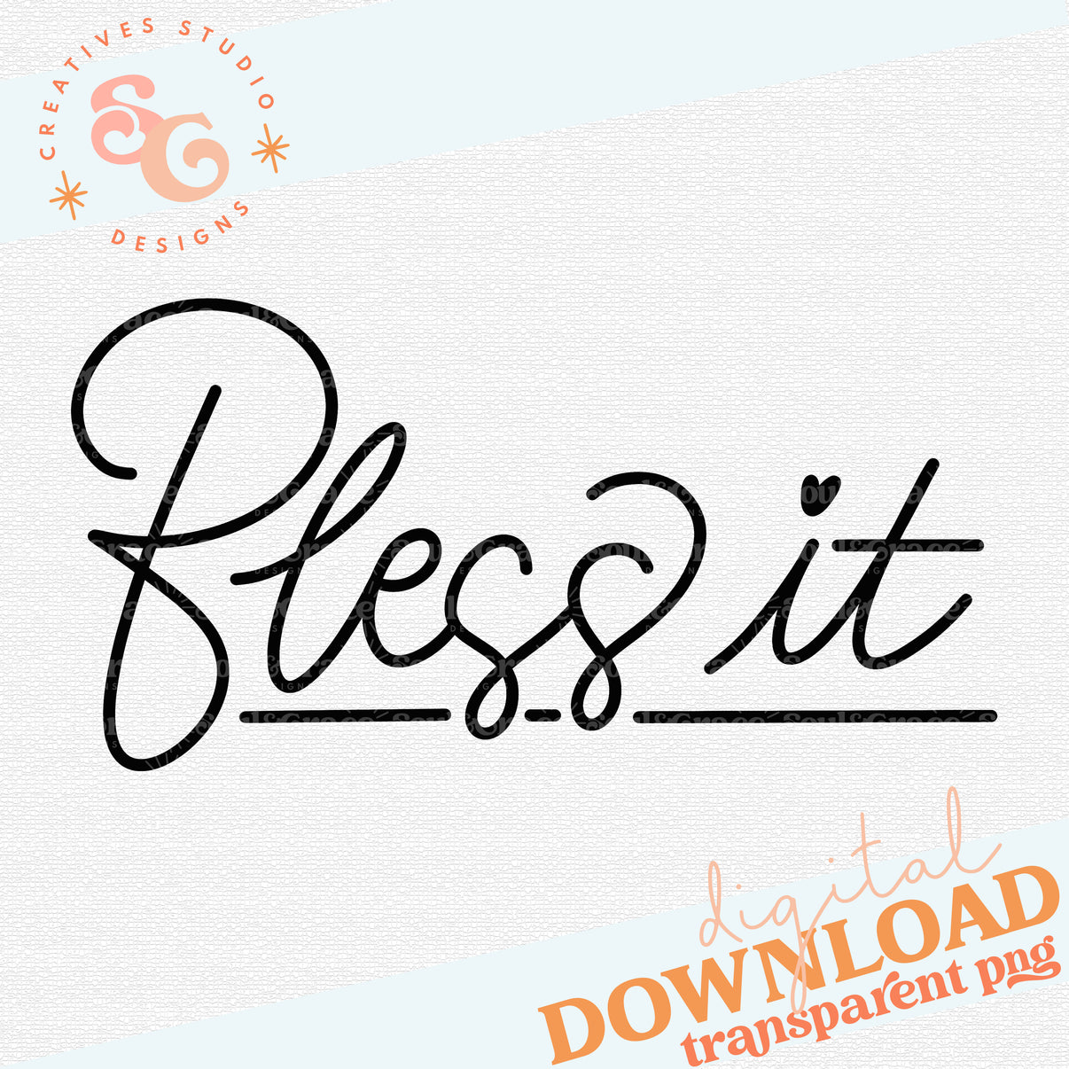 Hand Lettered Bless It – Soul & Grace Designs