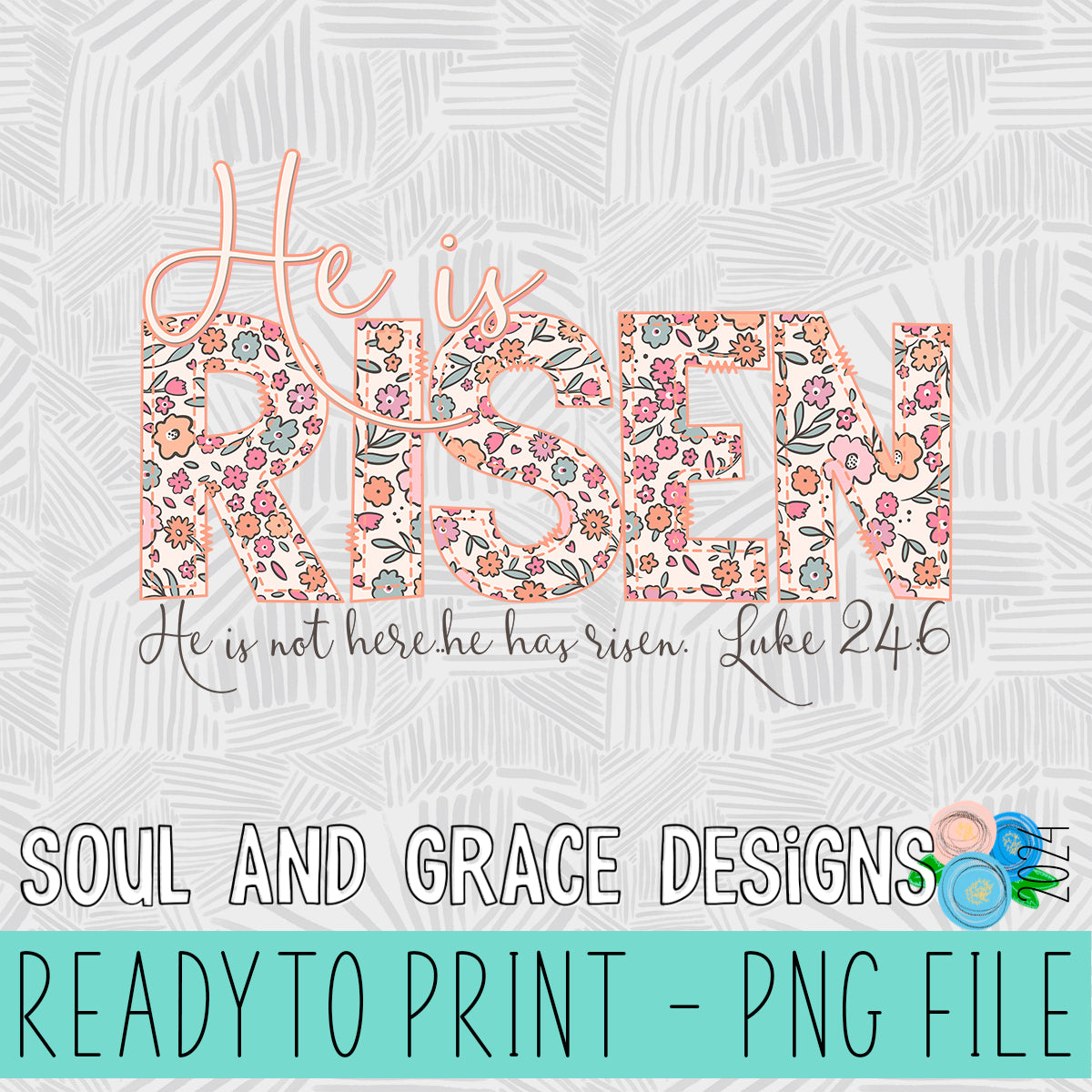 He is Risen Word Art – Soul & Grace Designs
