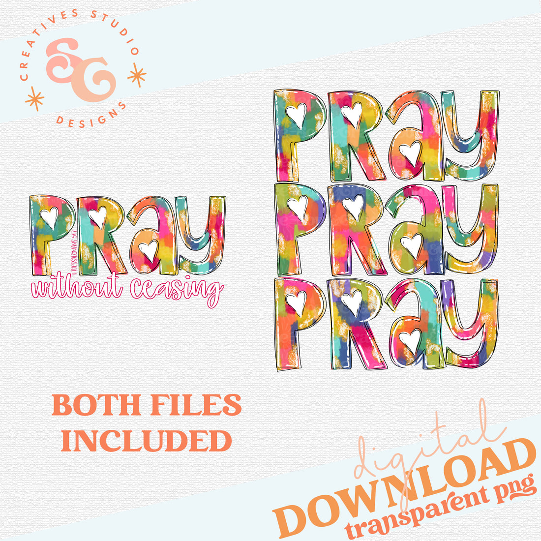 Pray Without Ceasing Front & Back Design – Soul & Grace Designs