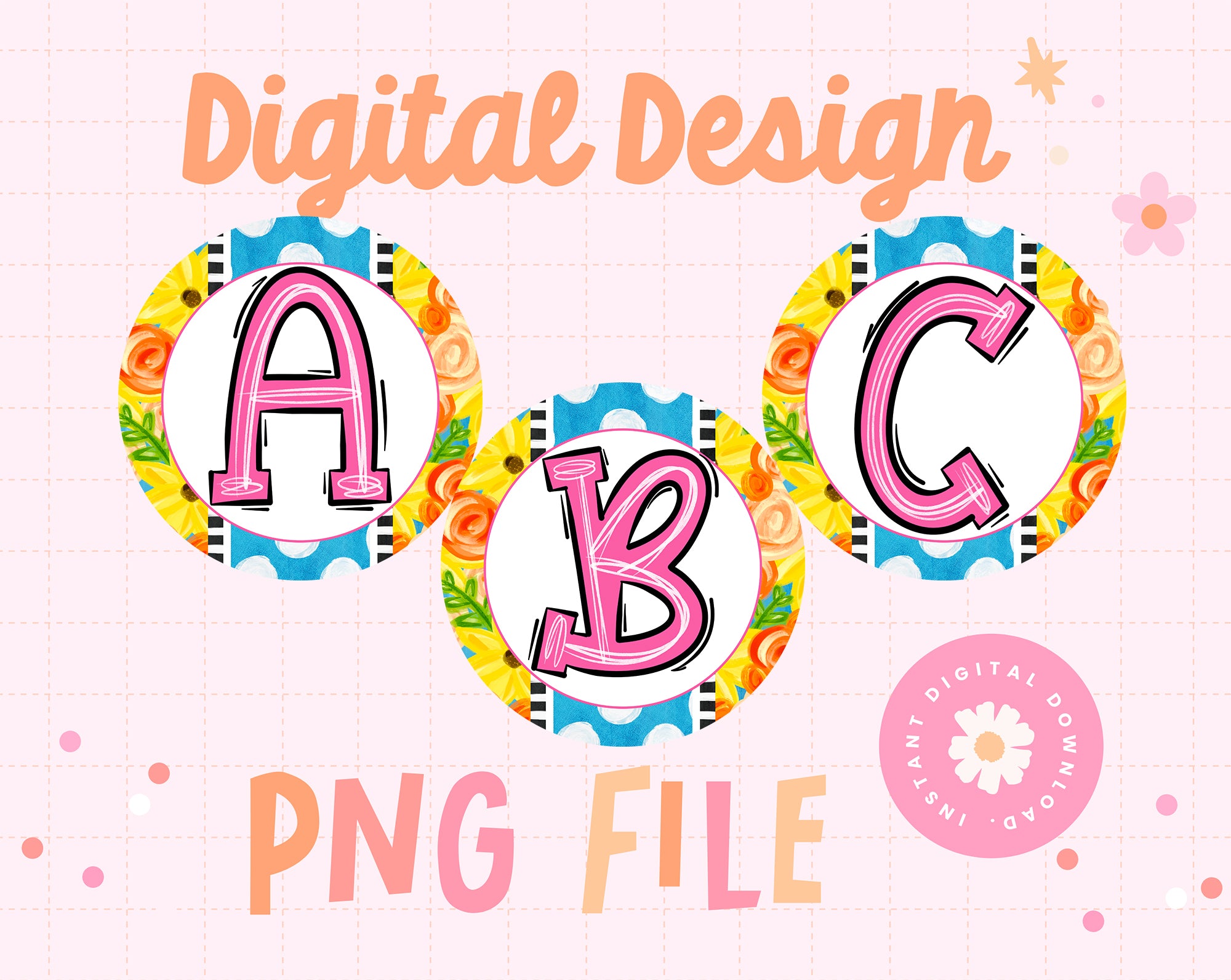 Preppy Decal Monogram Set [digital set] – Soul & Grace Designs