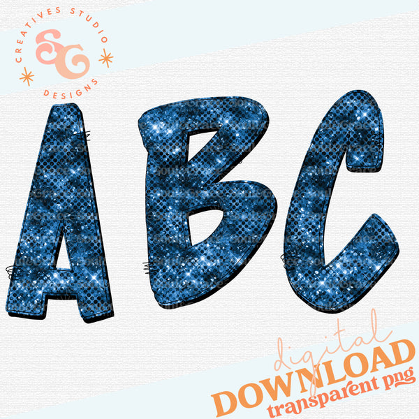 Blue Sparkle Alphabet – Soul & Grace Designs