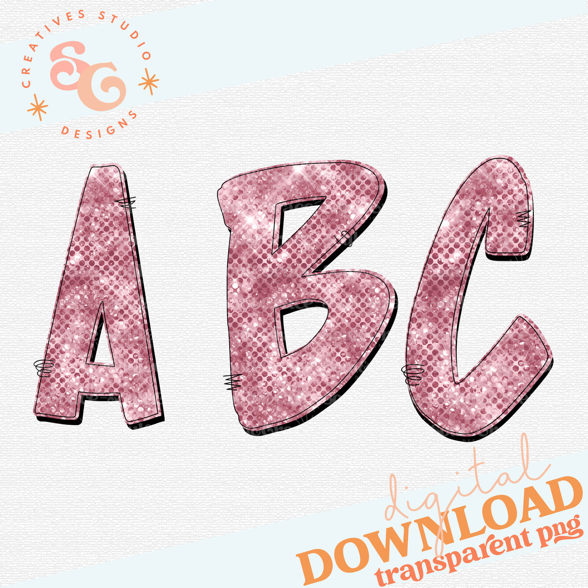 Rose Pink Sparkle Alphabet – Soul & Grace Designs