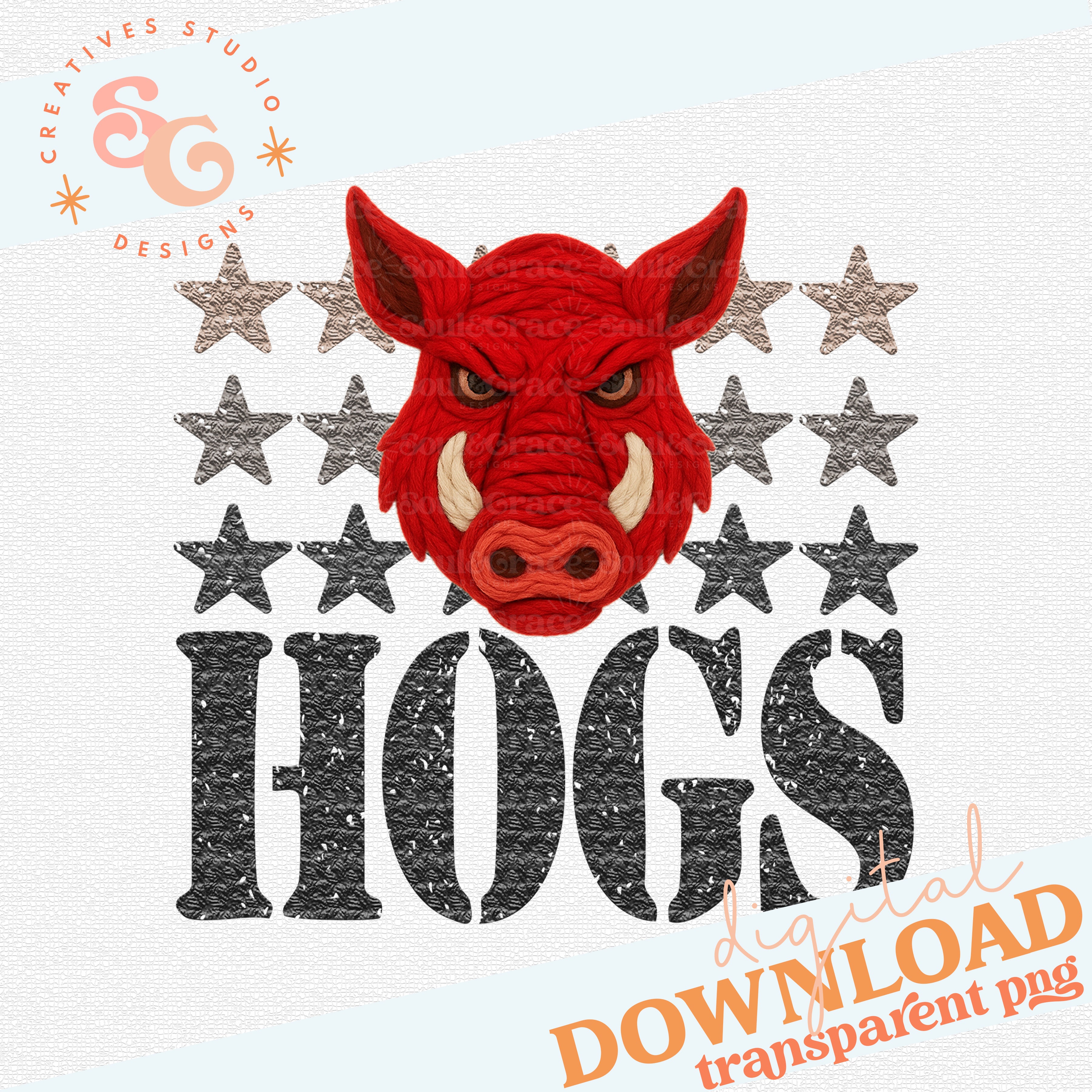 YARN MASCOTS HOGS – Soul & Grace Designs