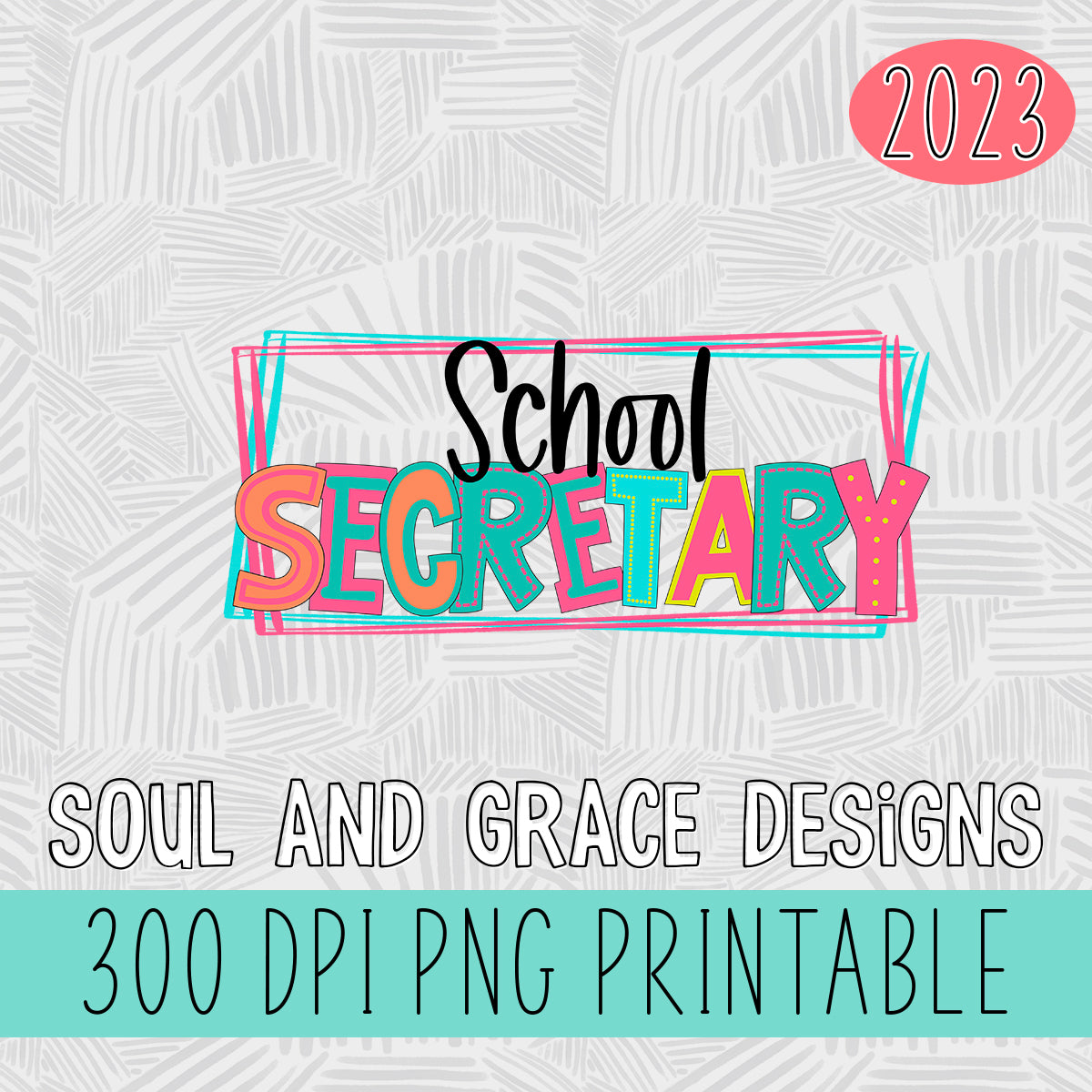 School Secretary Bright Letters – Soul & Grace Designs